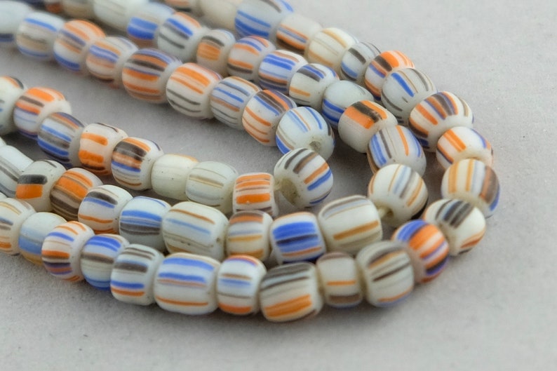 Java Gooseberry Beads. Multi Color Handmade Striped Indonesian | Etsy