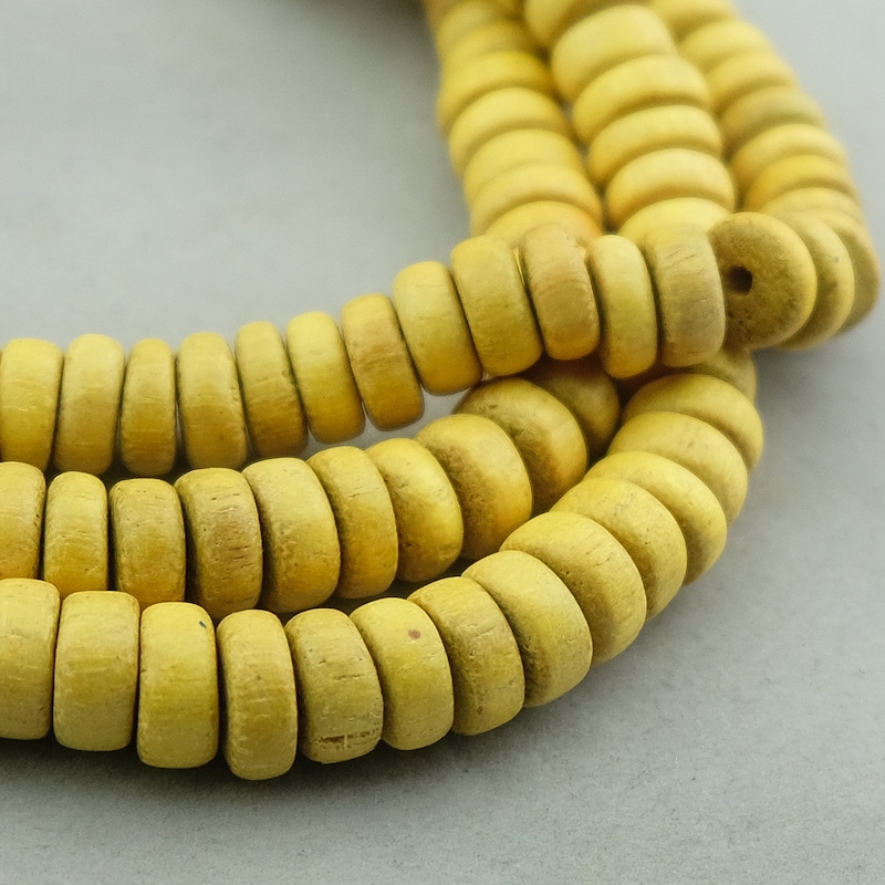 Wood Rondelle Beads - Etsy