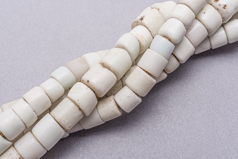 Large Antique African Goomba Porcelain Glass Beads. TBW-176 - Etsy