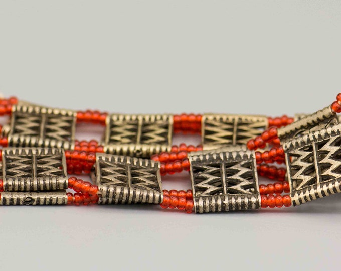 23 Antique Bronze Beads. AKHA Bronze Belt Ethnic Tribal Jewelry, TB-510 ...