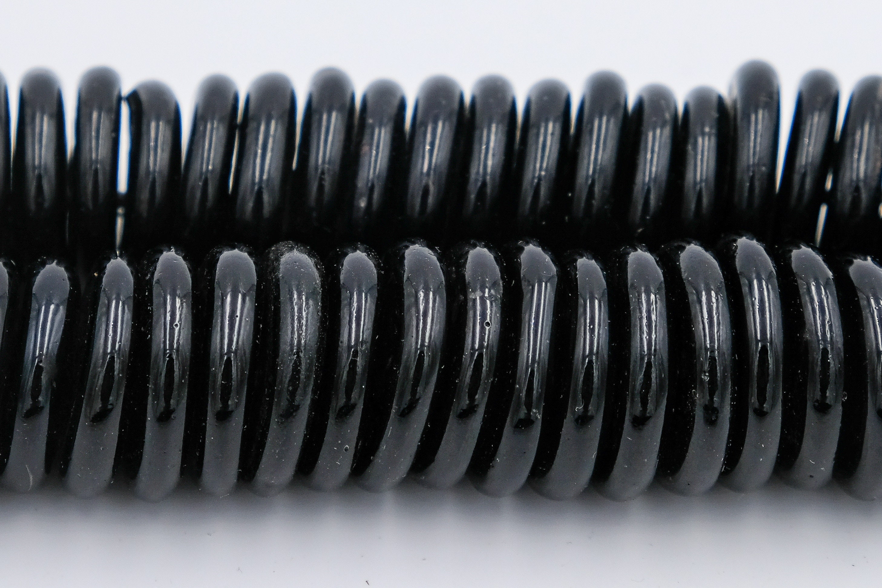 50 Large Vintage Black Glass Beads With Big Hole. Macrame - Etsy