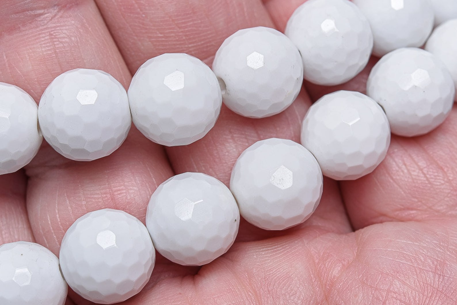 Natural White Marble Beads. Gemstone 12mm White Marble Stone - Etsy