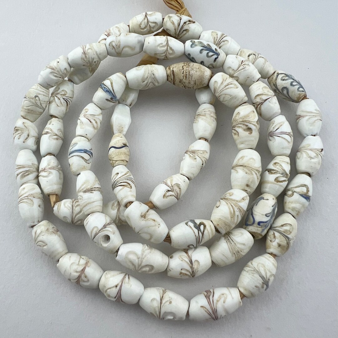 Venetian Delft Flower Beads. African Trade Beads. TB-4006 - Etsy