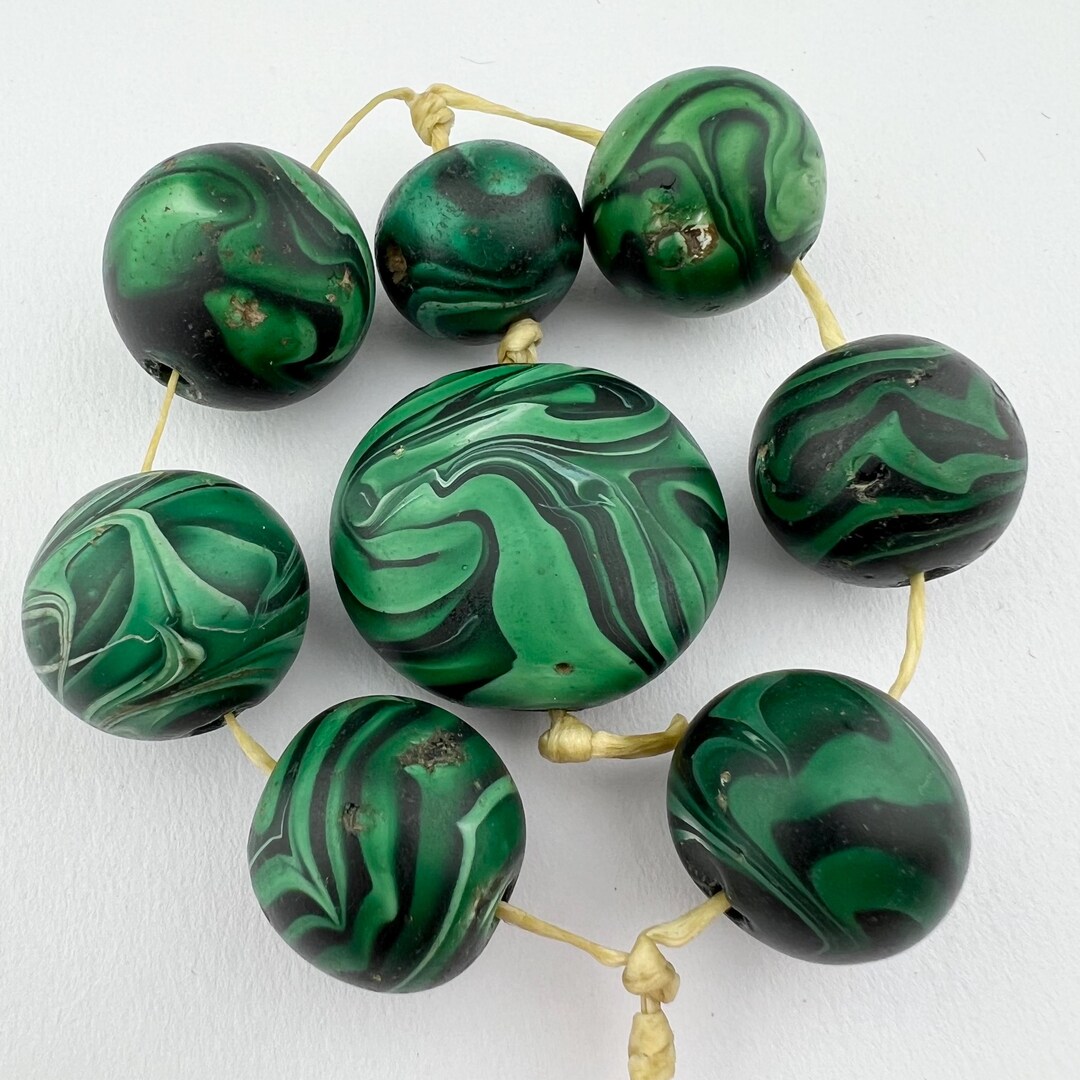 8 Rare Chinese Ming Glass Marble Beads. Found in Nepal. TB-6085 - Etsy