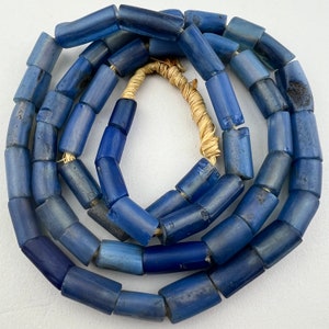54 Koli Segi Blue Beads From Nigeria. Amtique Glass African Trade Beads ...