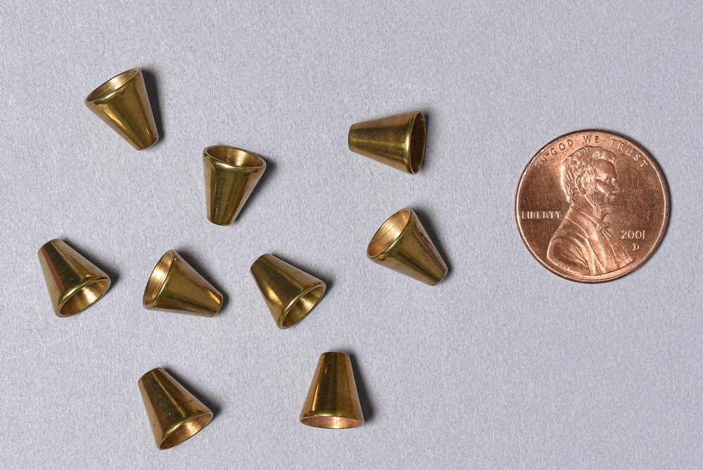 20 Brass 9mm Bead Cap Cones. FMB-108 | Etsy