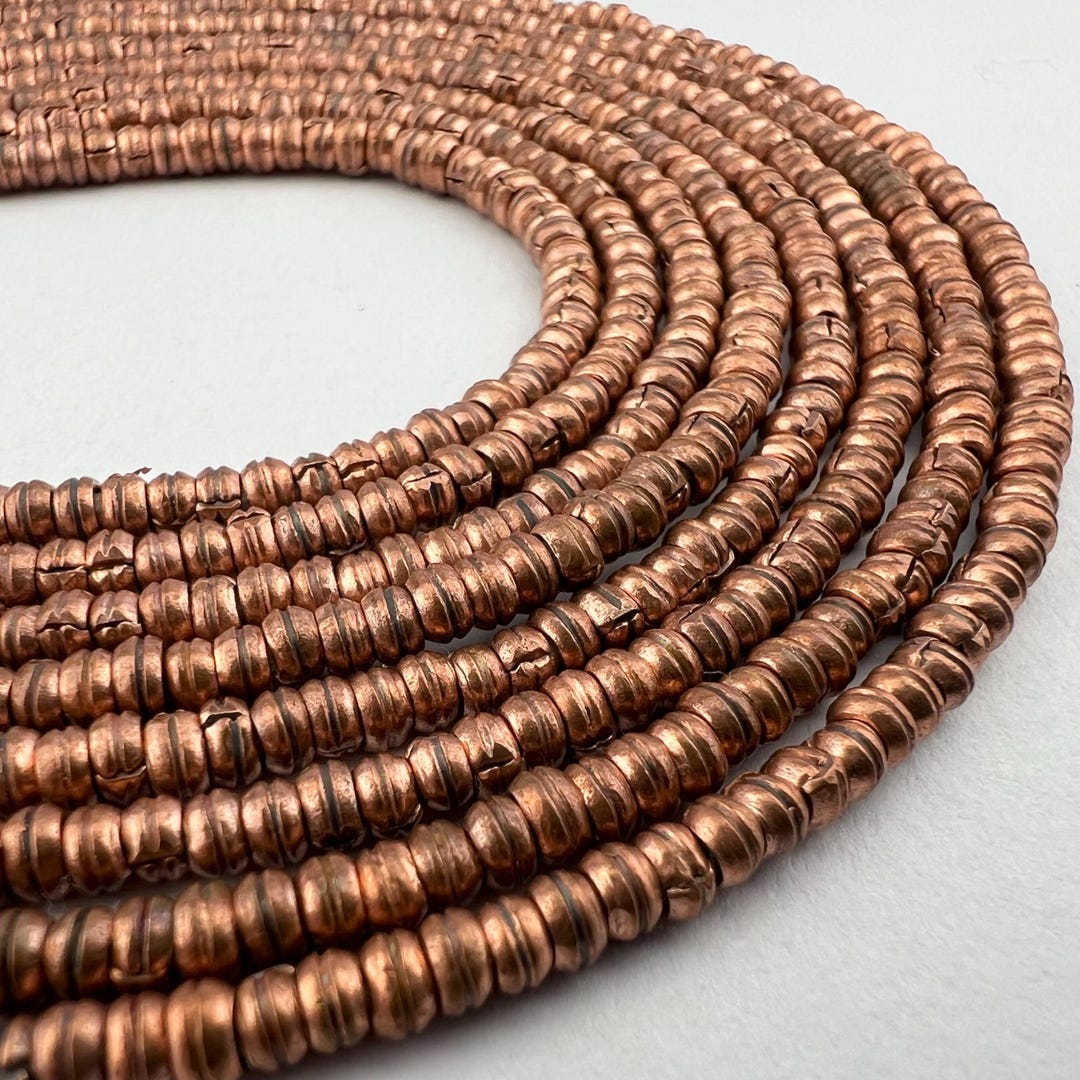 300 Solid Copper Beads. 30" Handmade in Nepal. TB-338 - Etsy