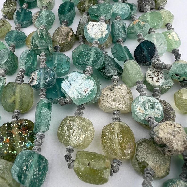 Strand “roman” Glass Coin Graduated Beads. ROM-91 - Etsy