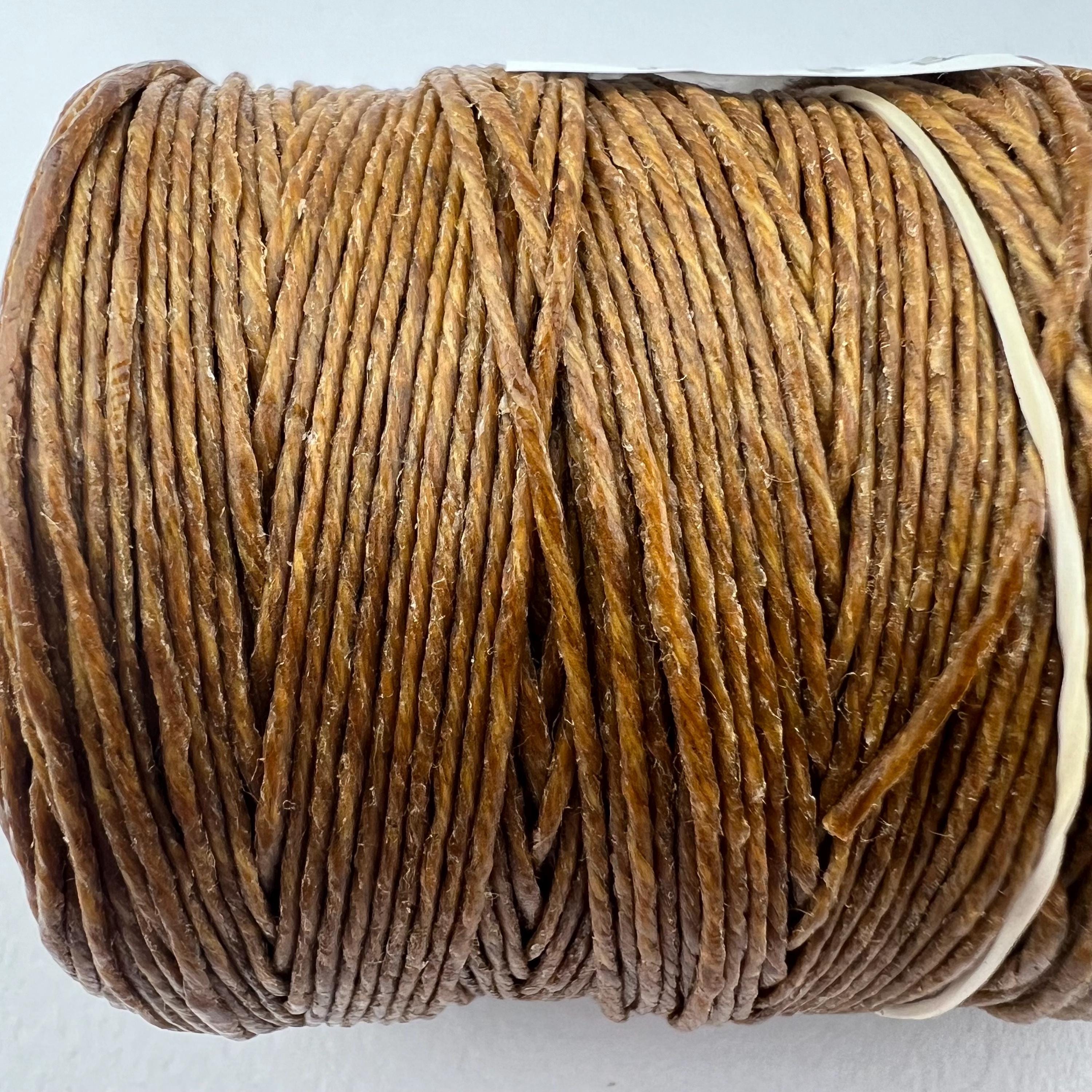 180 Yards French Waxed Linen 5 Ply Cord. Light Brown Linen Cord. Cord ...