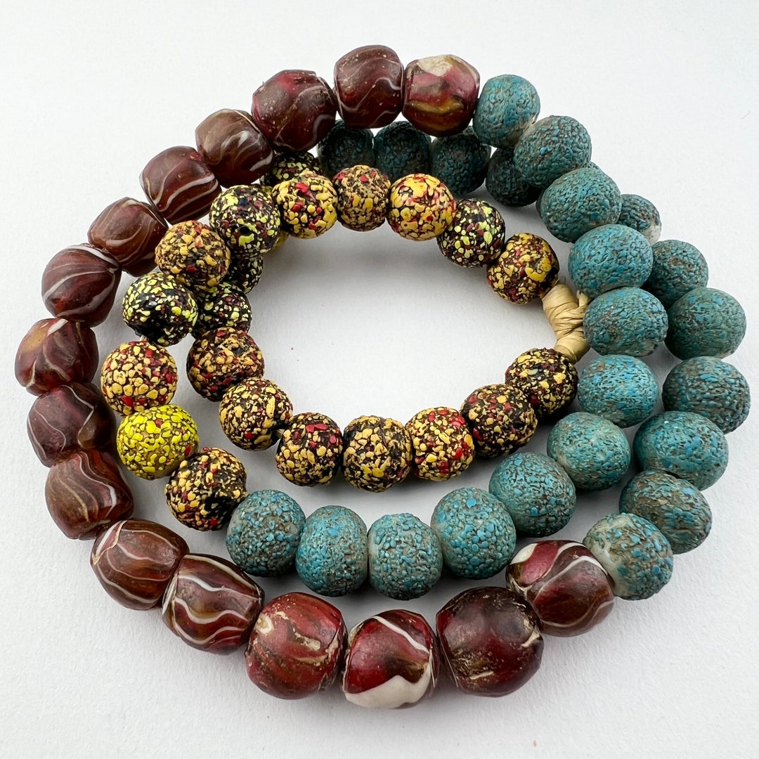 Antique Venetian Crumb Beads. 28" African Trade Beads. TB-3957 - Etsy