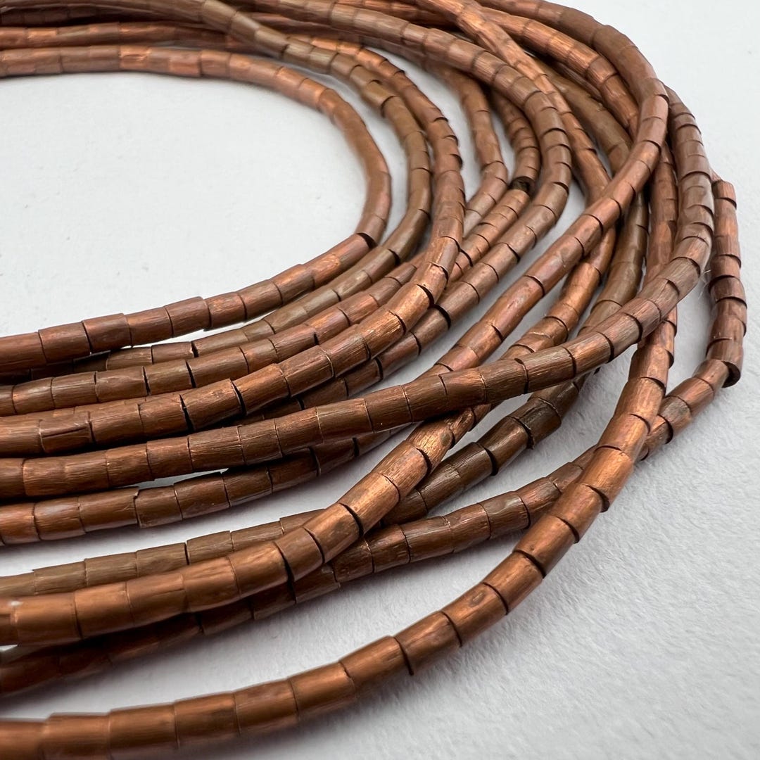 350 Solid Copper Beads. 30" Handmade Copper Beads From Nepal. MB-339 - Etsy