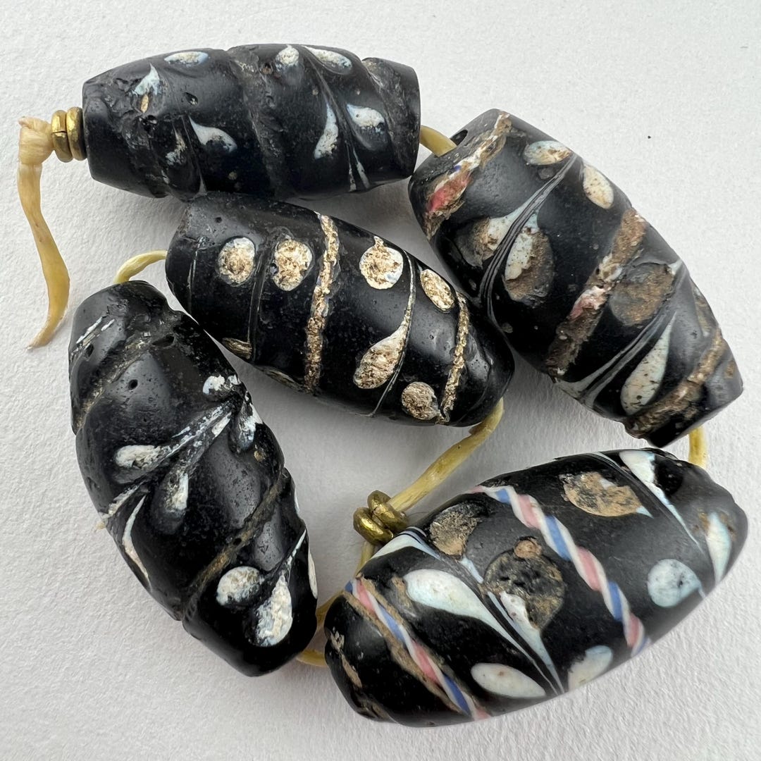 Lewis and Clark Trade Beads. 5 Original Venetian Lewis and Clark Beads ...
