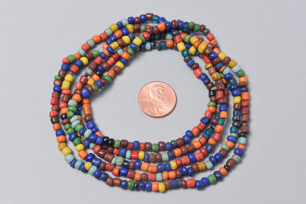African Maasai Beads. 45 Long Strand Glass Waist Beads. - Etsy
