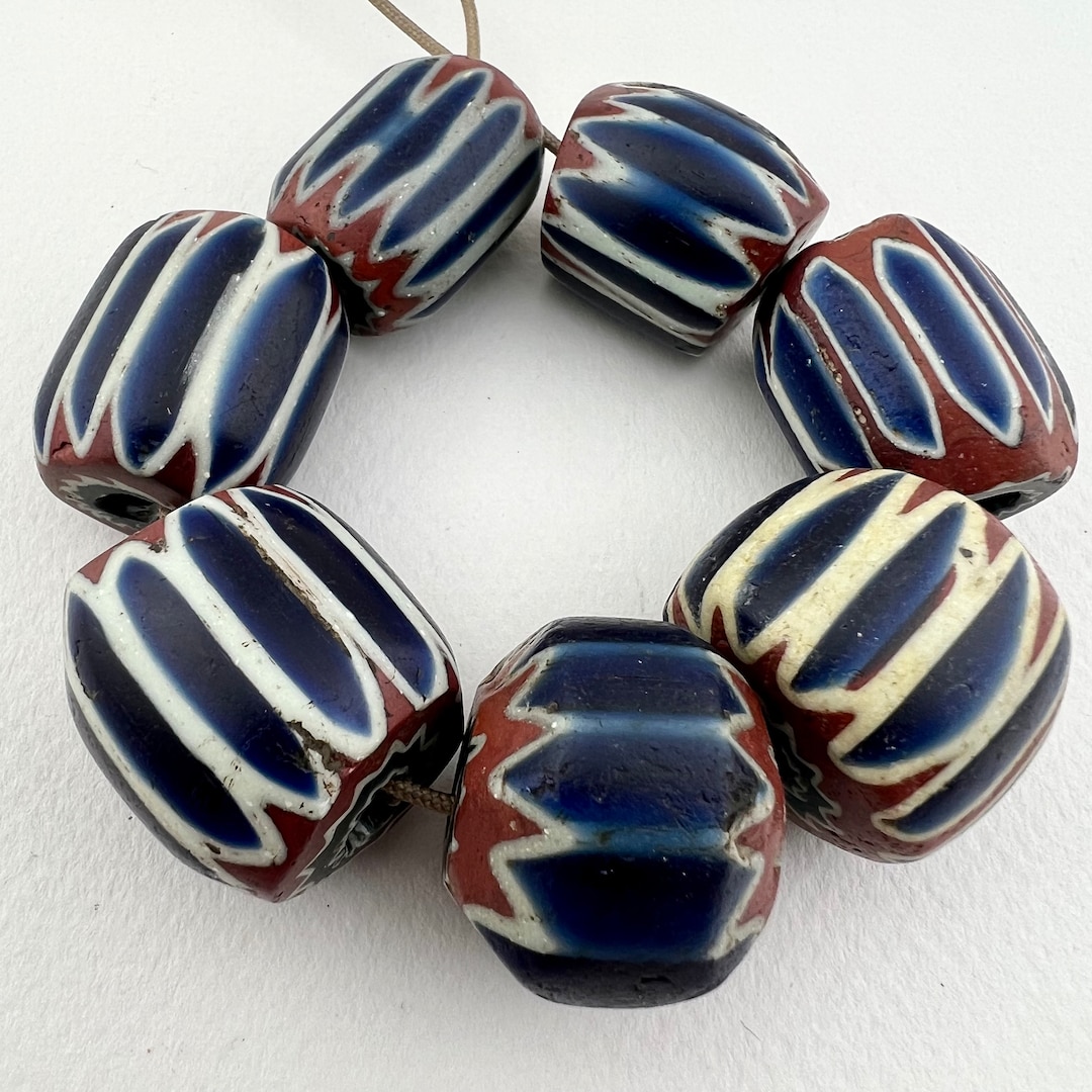 7 Antique Chevron 7 Layer Trade Beads. TB-3441 - Etsy
