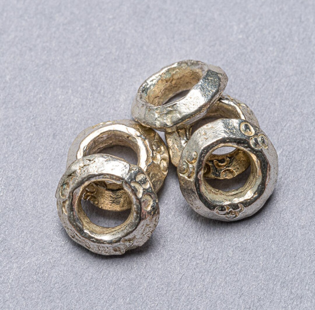 5 African Wollo Silver Tribal Rings. Ethiopian Pendant Rings. FMB-135 ...