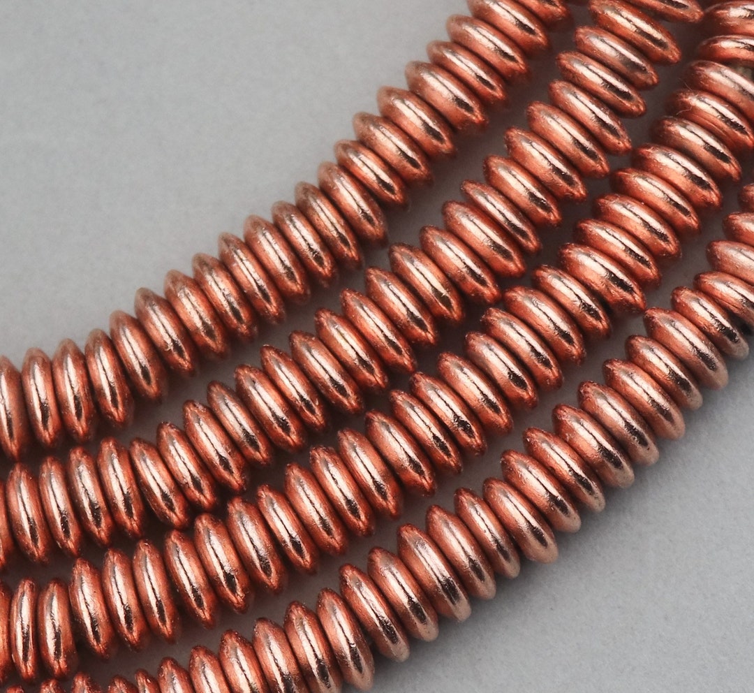235 Copper Beads. 8mm With 3mm Hole Copper Metal Beads. MB-196-C - Etsy
