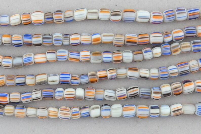 Java Gooseberry Beads. Multi Color Handmade Striped Indonesian | Etsy