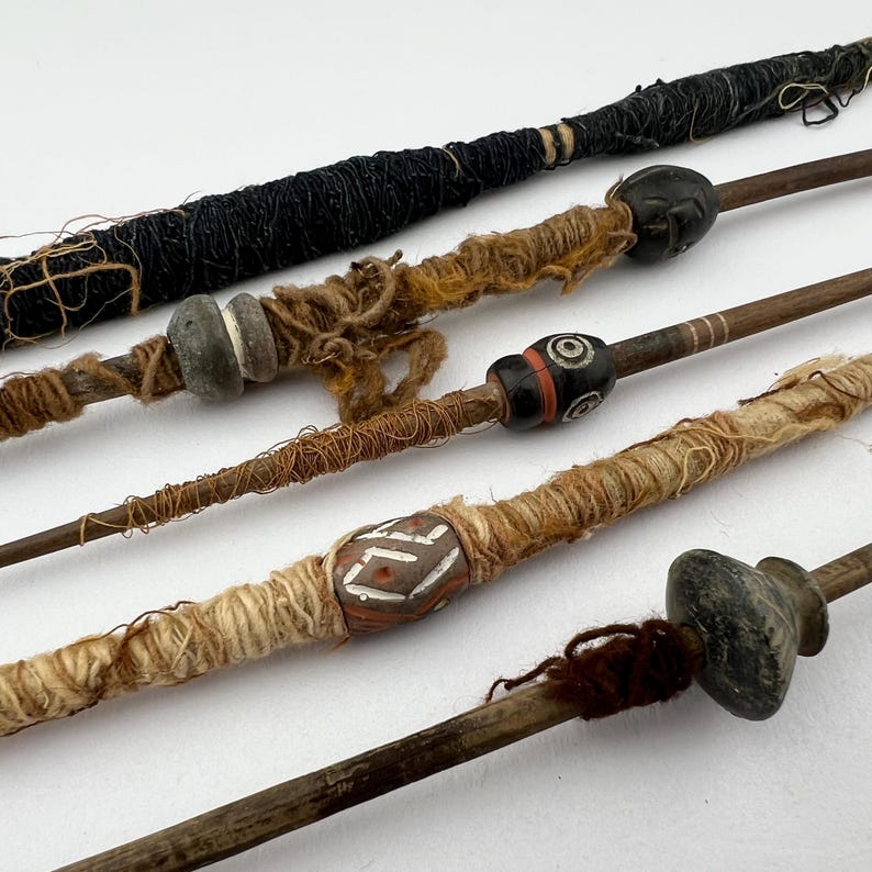 Ancient Spindle Whorl and Spindles - Chancay, Peru. C.1000-1400 AD. TB ...