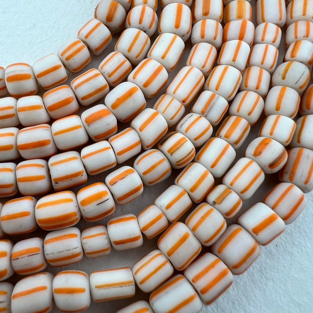 Java Gooseberry Beads. Small Striped Multi Color Glass Java Beads. SKU ...