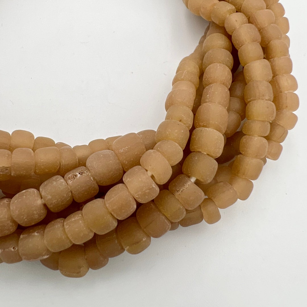 Small Topaz Glass Handmade Java Beads. Tribal Jewelry Supply. GLS-40 - Etsy