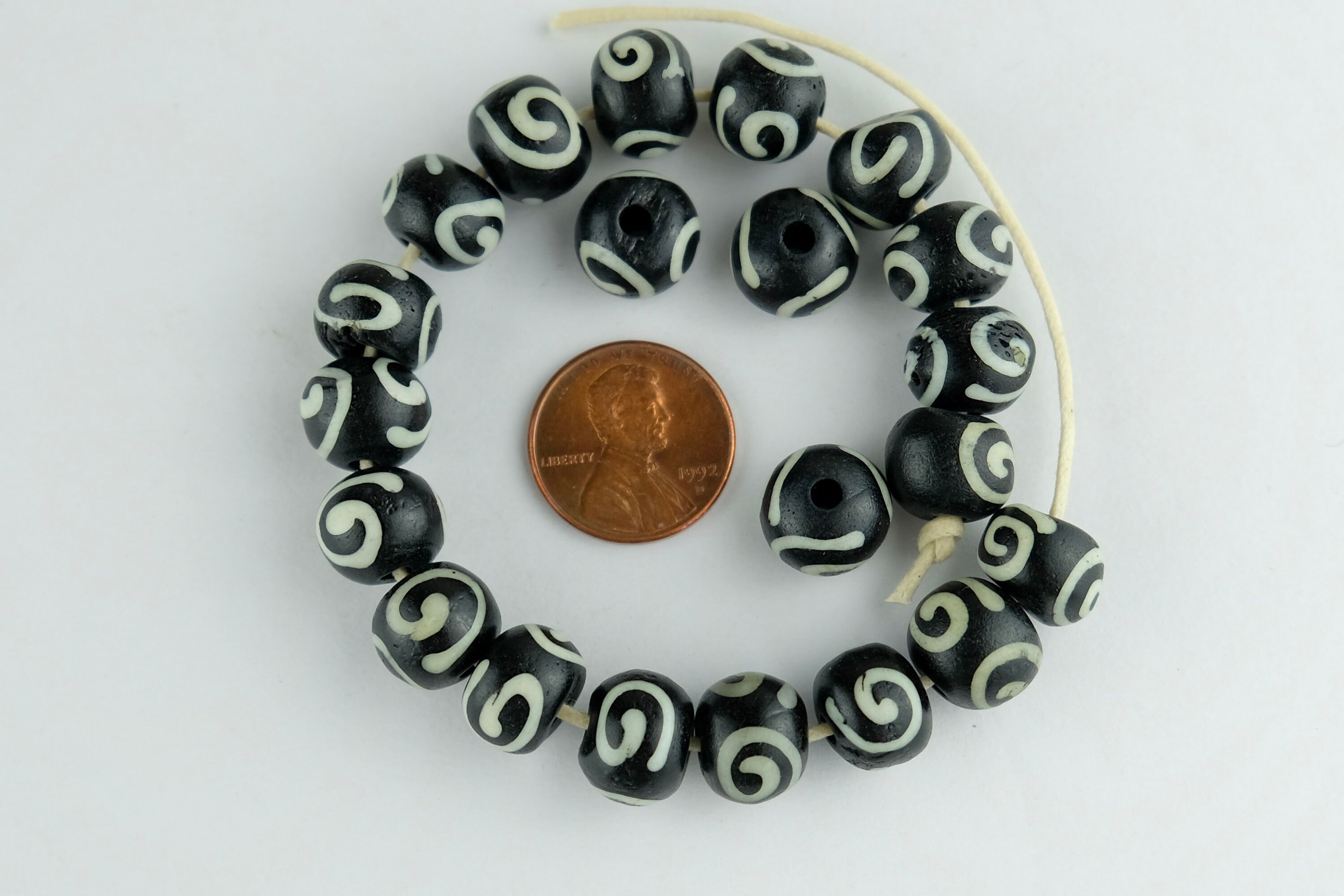 Hand Carved Ox Bone Beads - 12x9mm Ox Bone Zen Beads. 3mm Large Hole ...