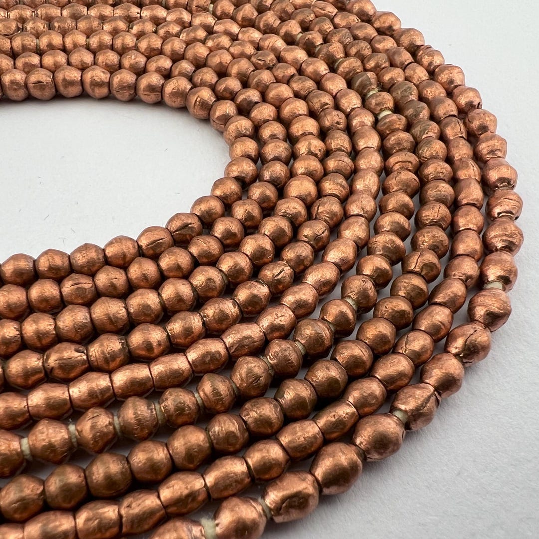 Solid Copper Bicone Beads From Ethiopia. MB-333 - Etsy