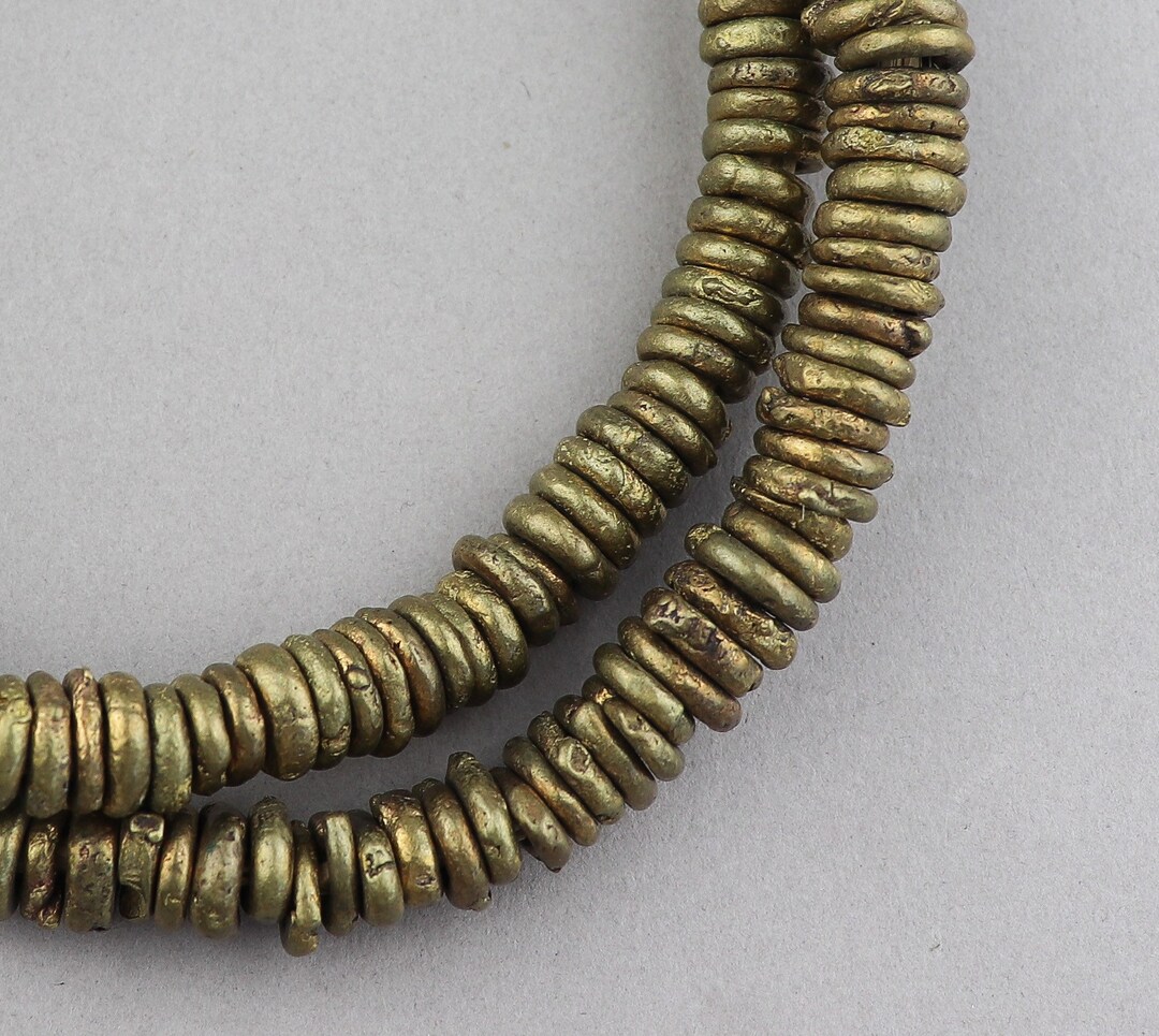 180 Nigerian Brass Rings. 8mm African Brass Heishi Beads. MB-298 - Etsy