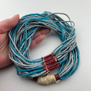 Vintage Fulani African Bead Necklace. 15 Strand Genuine African Trade ...