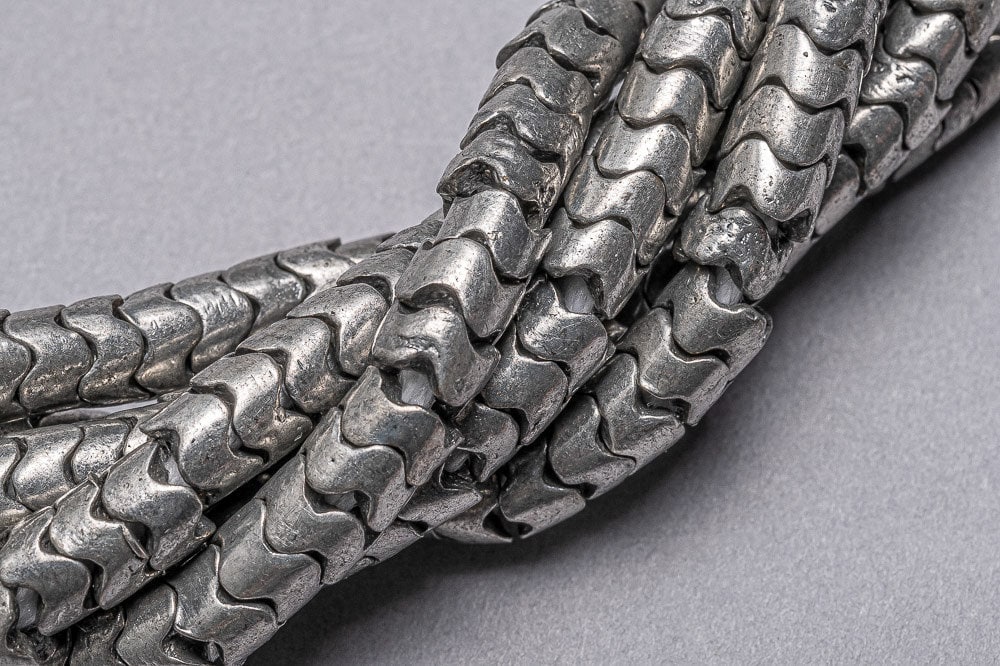 200 Silver Snake Beads. 6mm Vertebrae Interlocking Beads. | Etsy