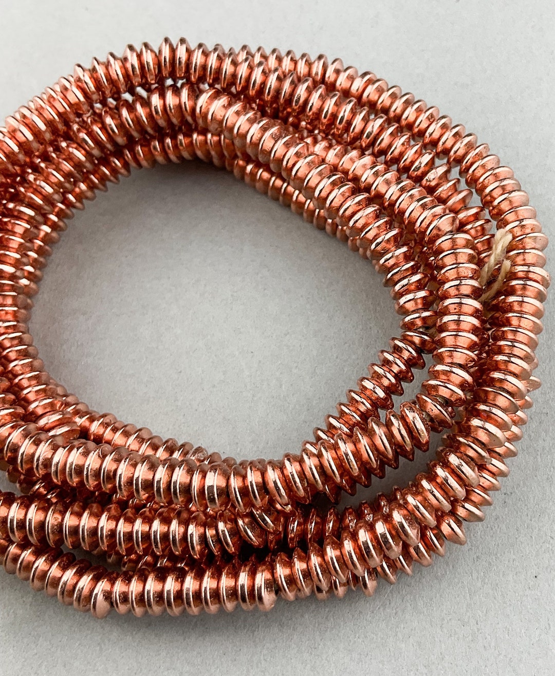 280 Copper Saucer Spacer Beads. Copper Plate on Brass Beads. MB-294 - Etsy