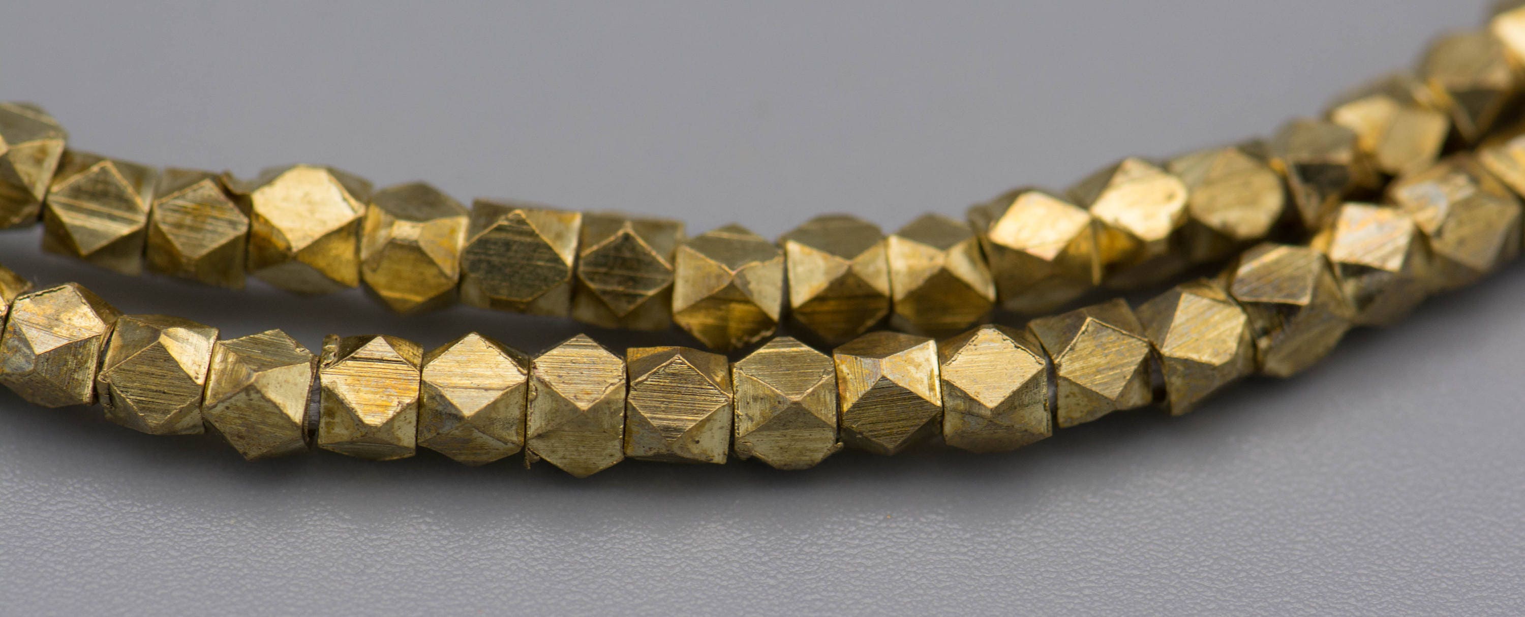 Faceted Gold Beads 3mm Cornerless Cube Diamond Cut Brass Beads | Etsy