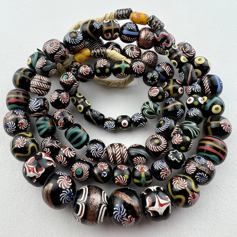 Big Black Trade Beads - Etsy