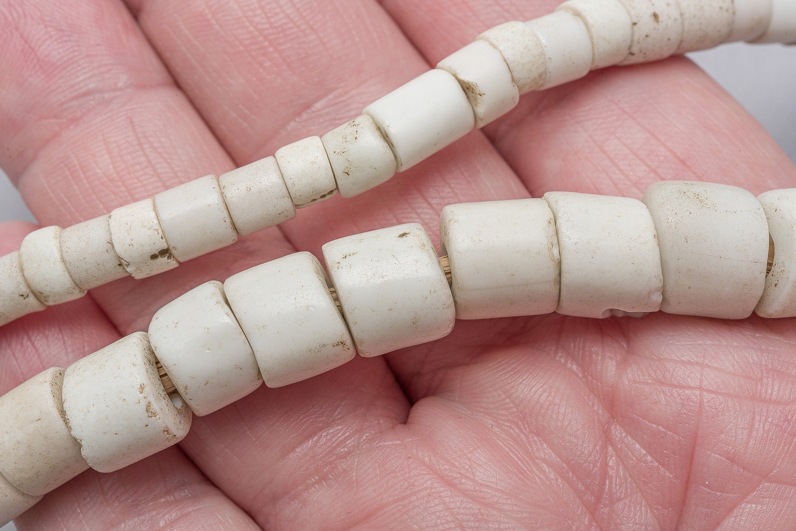 Large Antique African Goomba Porcelain Glass Beads. TBW-176 - Etsy