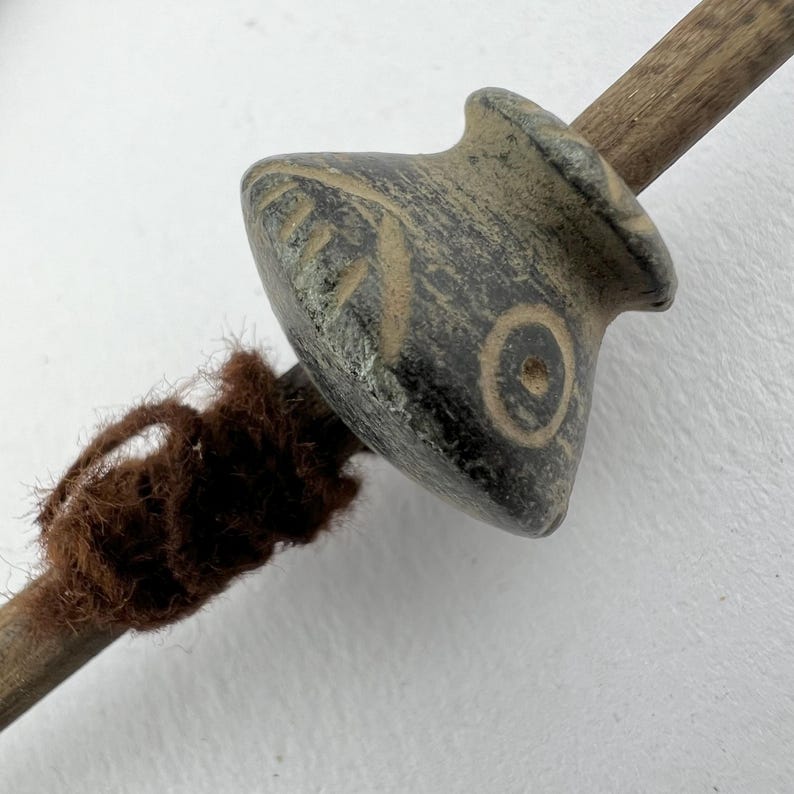 Ancient Spindle Whorl and Spindles - Chancay, Peru. C.1000-1400 AD. TB ...