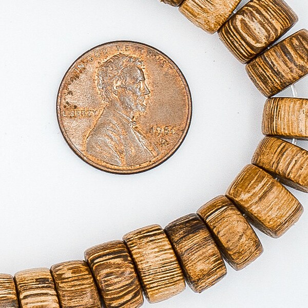 Wood Rondelle Beads - Etsy