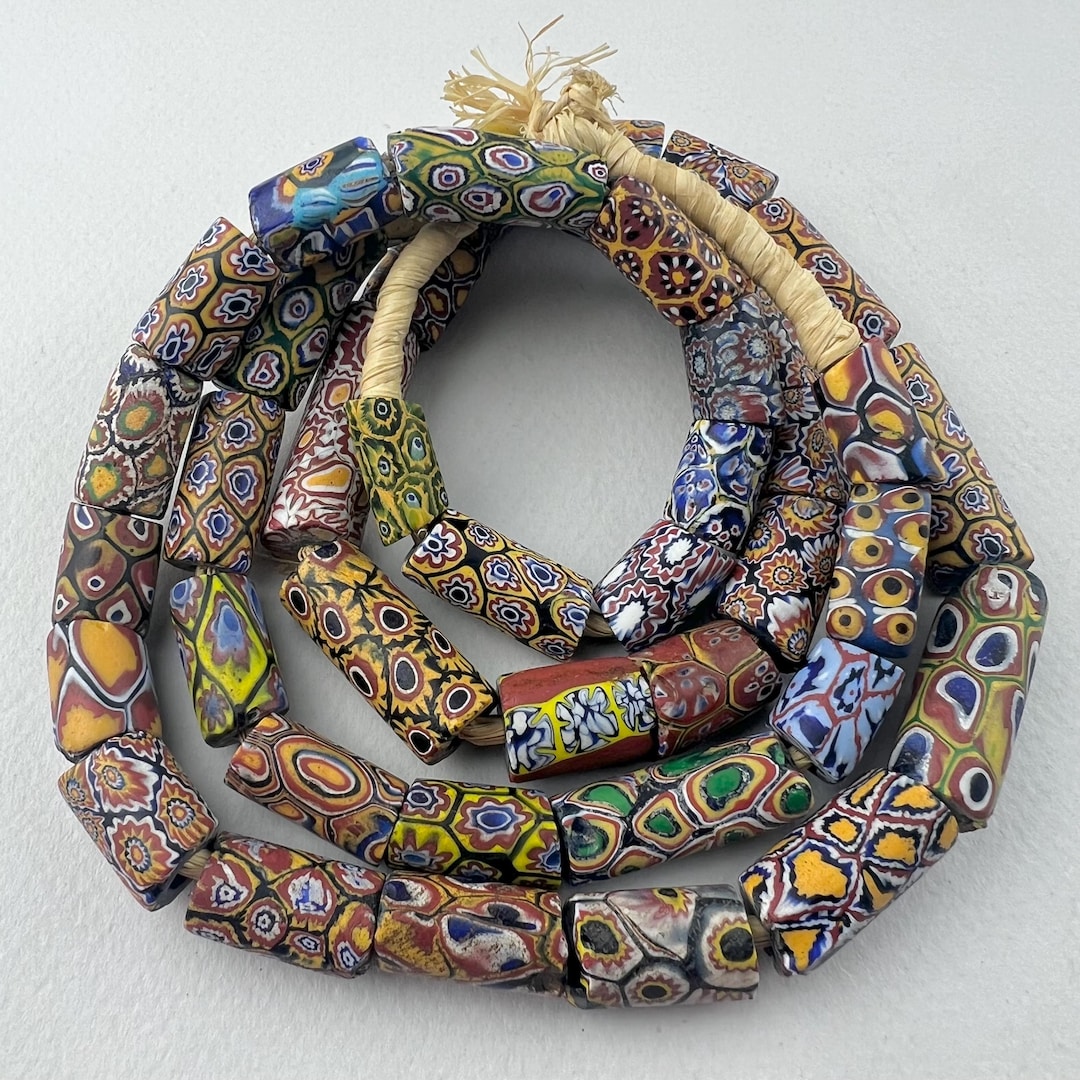 Venetian Millefiori African Trade Beads TB-4662 - Etsy