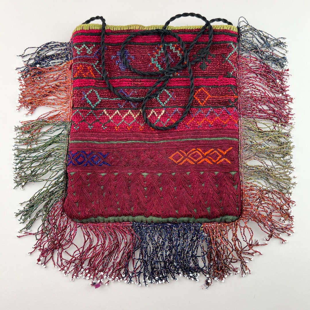 Vintage Silk Embroidered Tribal Pouch Bag From Afghanistan. TB- 4061 - Etsy