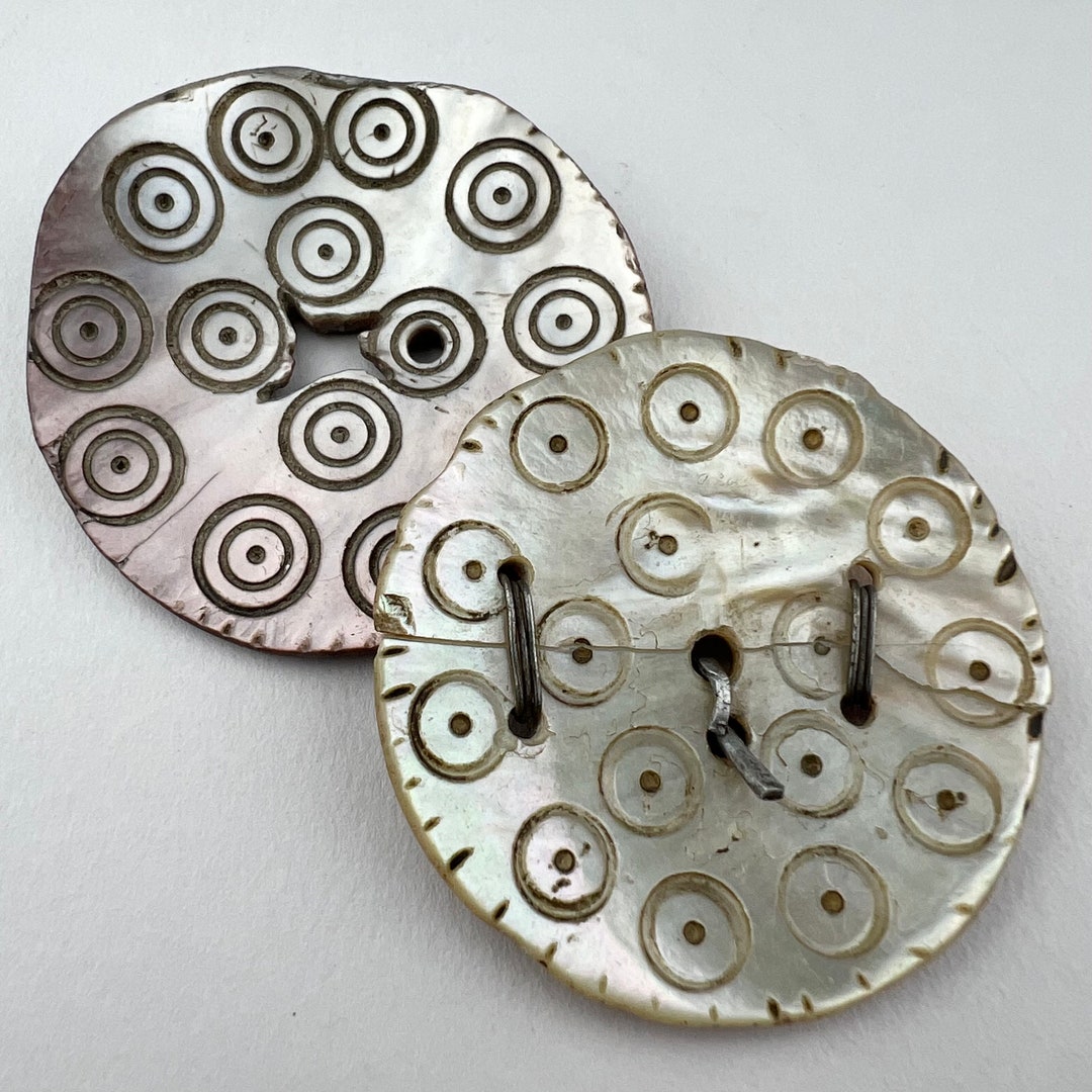 Antique Tany Abalone Shell Buttons From Central Asia. TB-3975 - Etsy