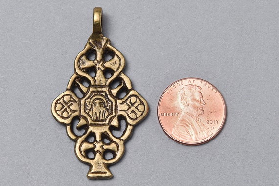 Coptic Ethiopian Brass Cross Pendant Jewelry Supplies. PEN 203 Etsy