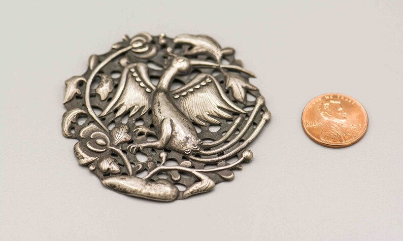 Antique Chinese Qing Dynasty Silver Bird Pendant 60mm SKU-TB-337 - Etsy