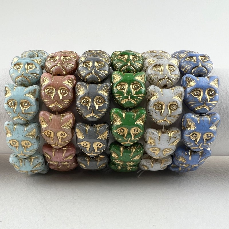 Cat Head Bead Glass - Etsy