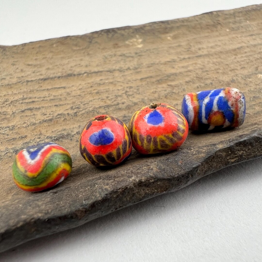 4 Antique Kiffa Beads From Mauritania. Rare Collectible African Trade ...