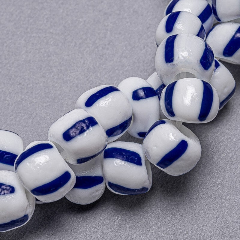 Blue White Beads - Etsy