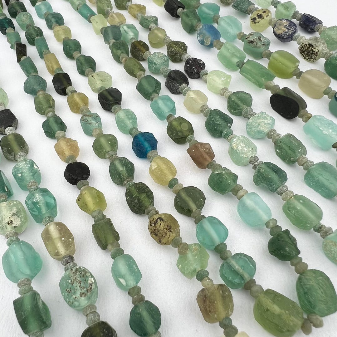 Strand “roman” Glass Coin Graduated Beads. ROM-85 - Etsy