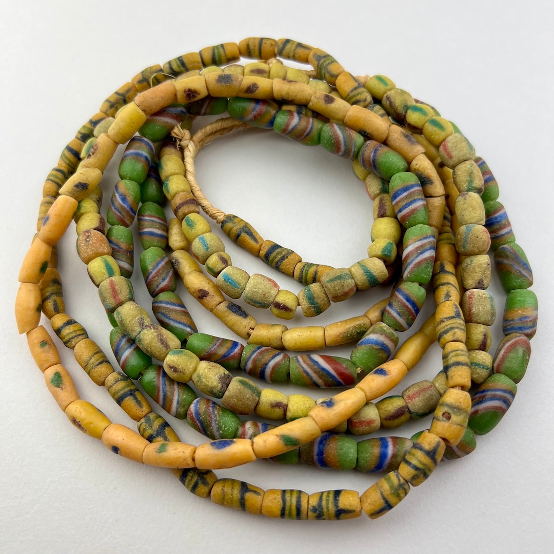 4 Vintage Sand Cast Bead Strands. African Trade Beads. TB-4052 - Etsy