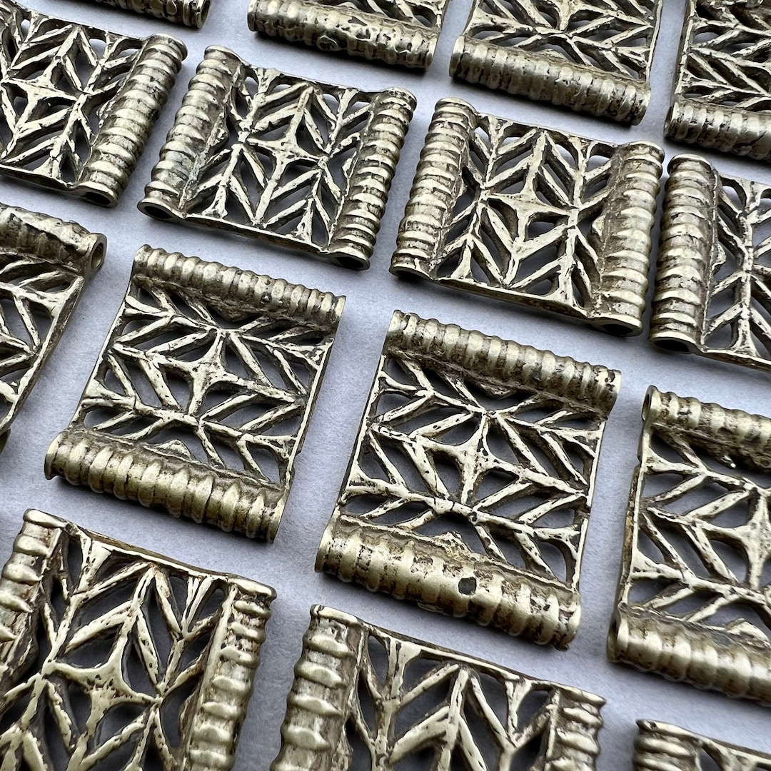 1 Antique Bronze Thai Belt Spacer. Akha Ethnic Jewelry Making Supplies ...