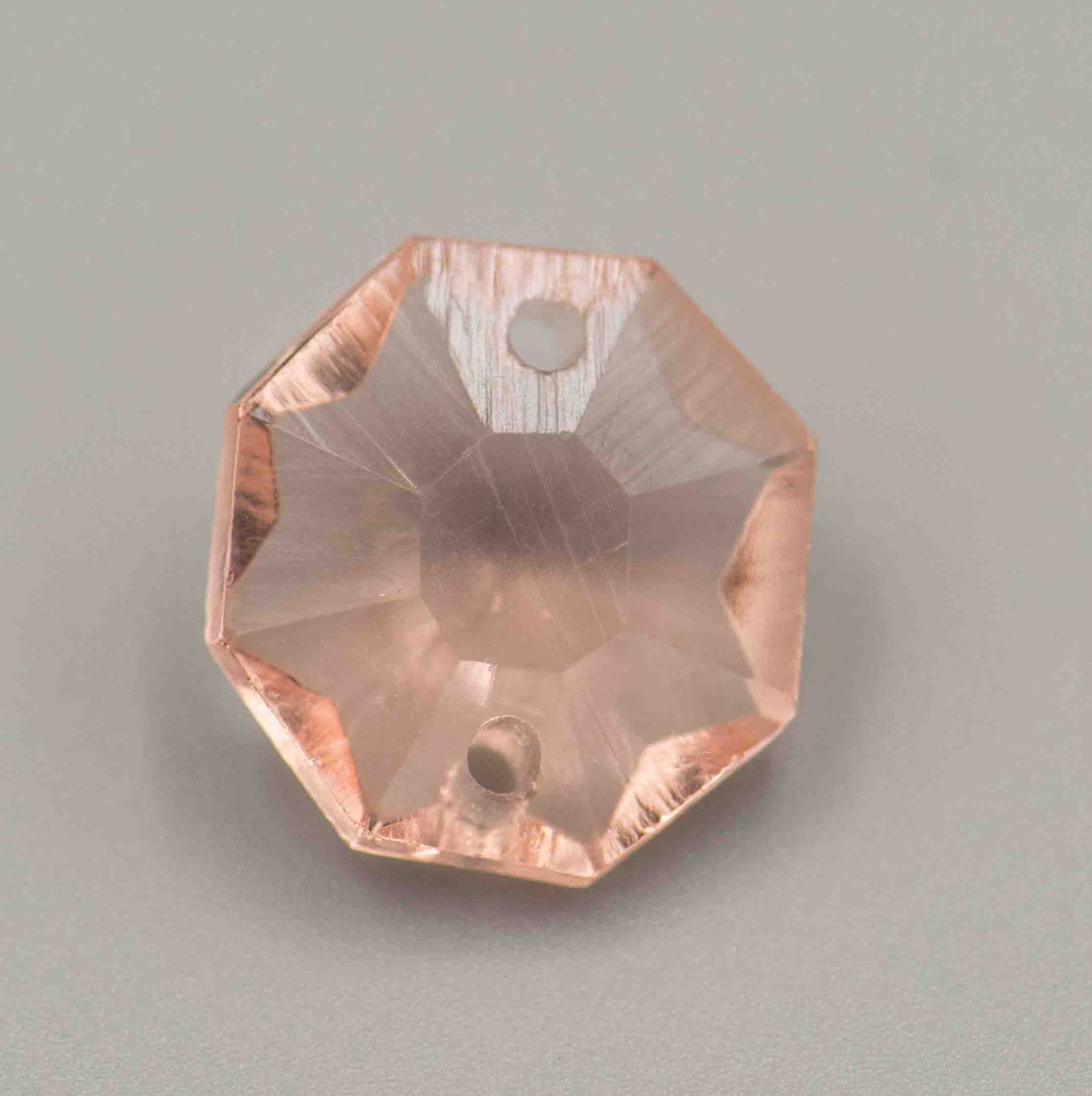 20 Vintage Pink Glass Octogon Crystal Beads for Lamps - Etsy