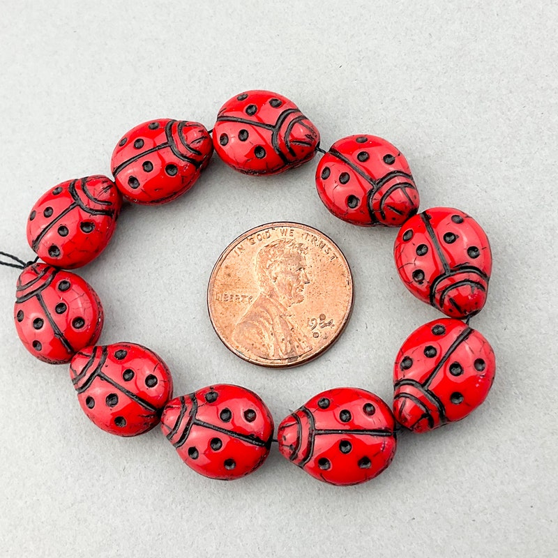 Ladybug Beads - Etsy