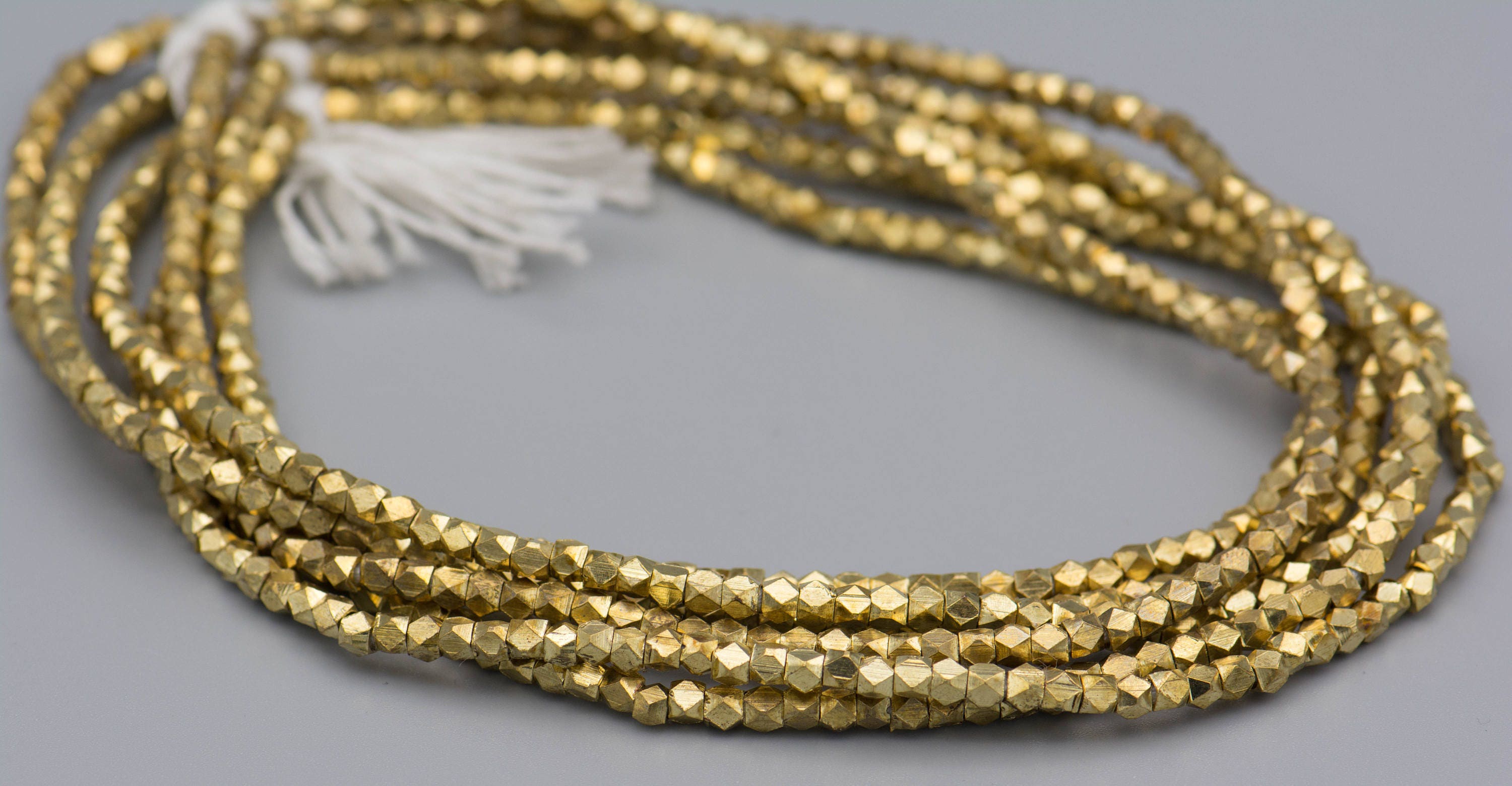 Faceted Gold Beads 3mm Cornerless Cube Diamond Cut Brass Beads | Etsy