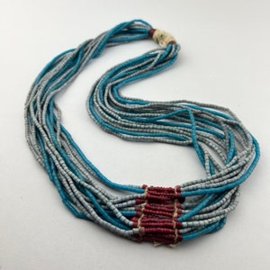 Vintage Fulani African Bead Necklace. 15 Strand Genuine African Trade ...